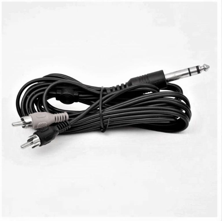 Stereo-Kabel 6,3 mm jack stik til phono, MCA-302, længde 3 m. – MIDA